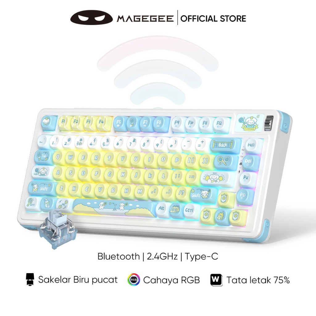 Jual Magegee Keyboard Mechanical Bluetooth Wireless 2.4G 3 Model RGB ...