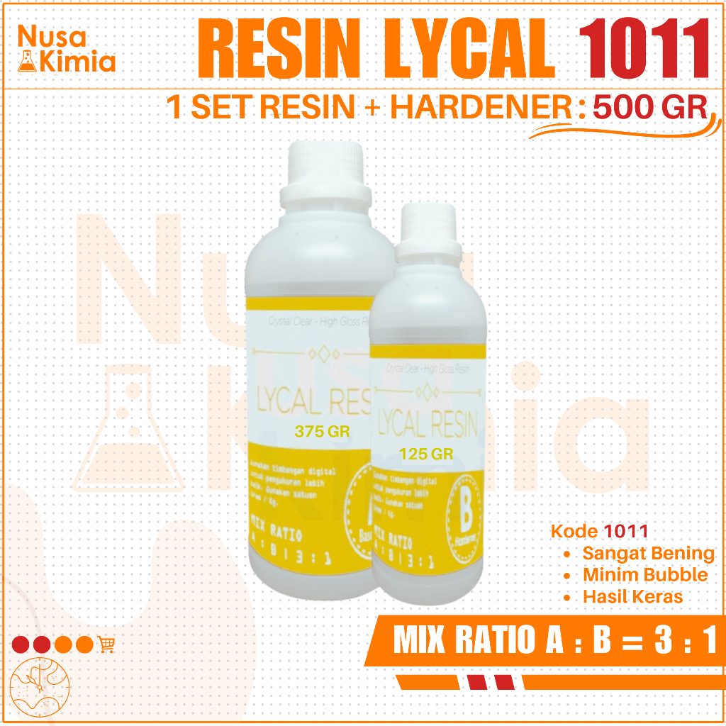 Jual Resin Bening Lycal Keras 1011 500 GRAM [Minim Bubble] | Shopee ...