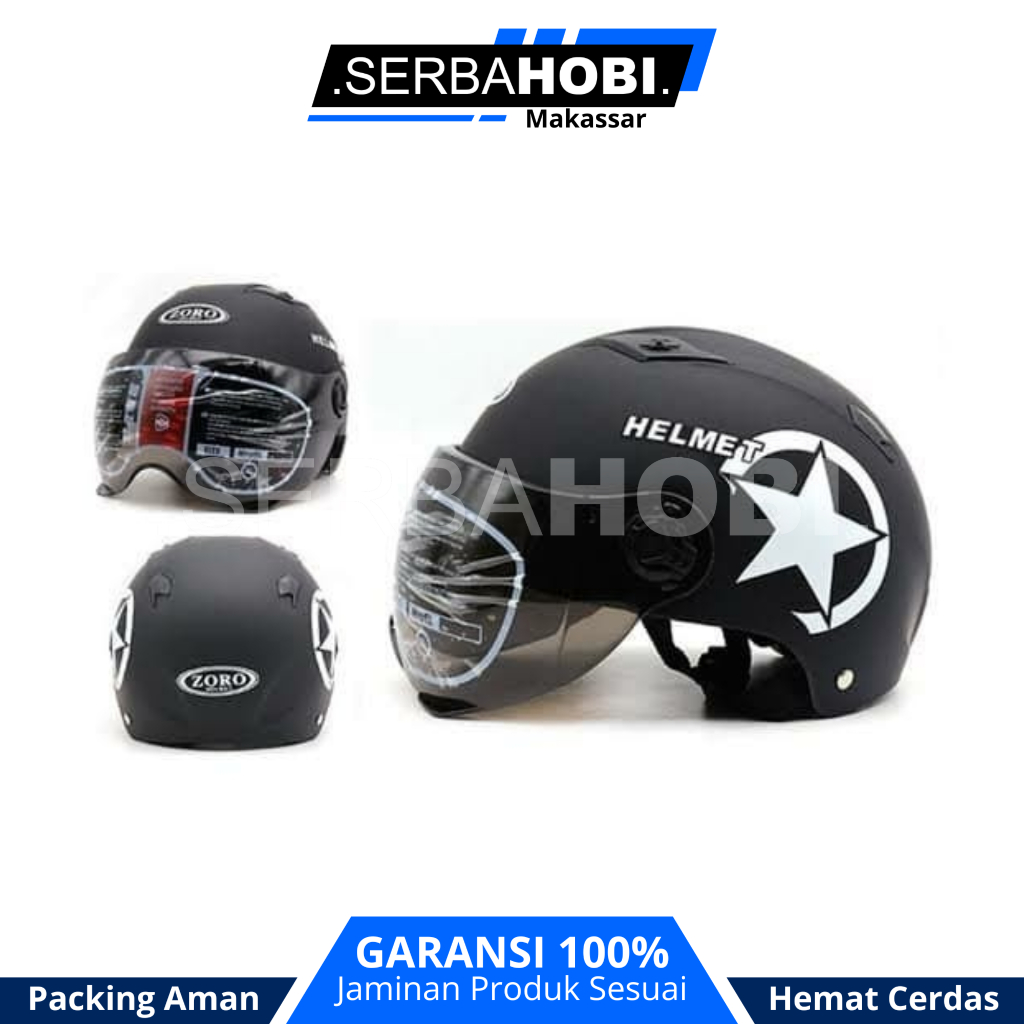 Jual Helm Sepeda Batok Skuter Motor Elektrik Half Face ZORO Keren ...
