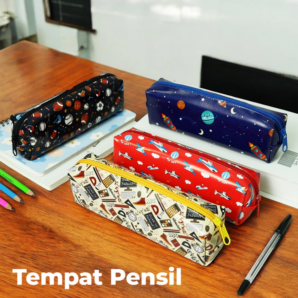 Jual TEMPAT PENSIL MOTIF / PERLENGKAPAN SEKOLAH KANTOR / TEMPAT PULPEN ...