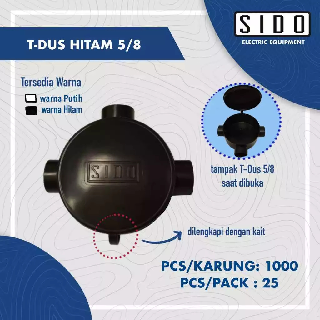Jual Tee Dus 5/8 Tee Dos Tdos 5/8 hitam tempat sambungan kabel pipa 5/8 T Dus Sido | Shopee ...