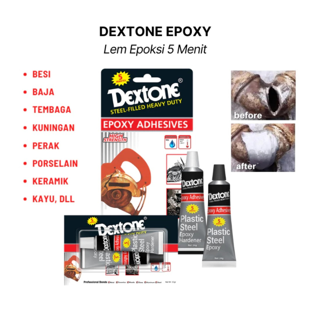 Jual Lem Besi Campur / Plastic Steel / Stil Epoxy 5 Menit Super Poxy 48 ...