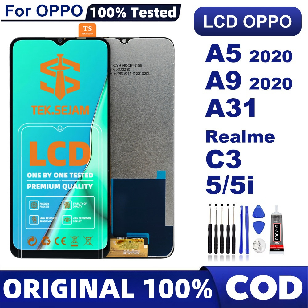 Jual LCD OPPO A9 2020 A5 2020 A31 A11X LCD Realme C3 Realme 5 5i 6i C3i Original 100% FULLSET ...