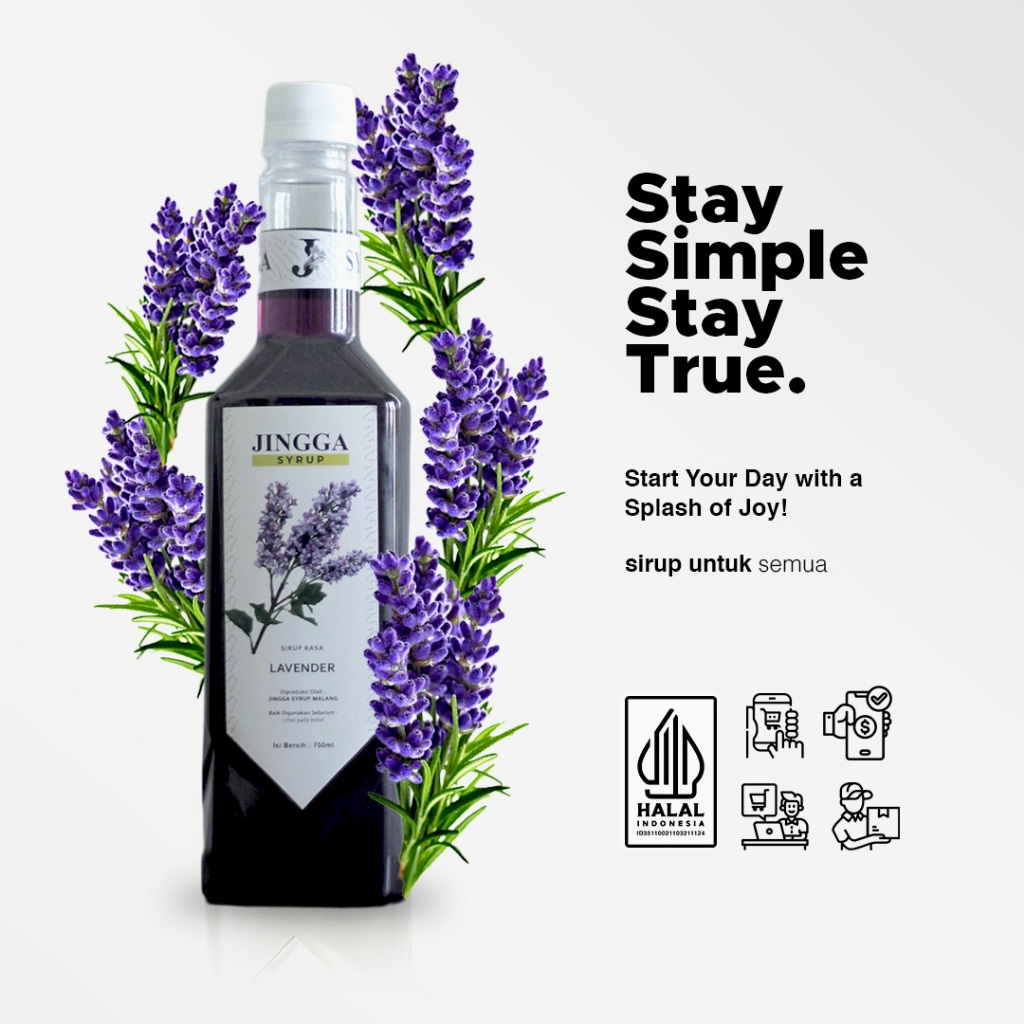 Jual JINGGA Lavender Syrup 750 ML - Sirup Rasa Lavender Untuk Mocktail ...