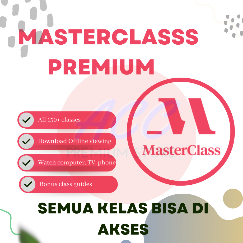 Jual KURSUS MASTERCLASSS PREMIUM Semua Kelas Bisa Di Akses dan Download | Shopee Indonesia
