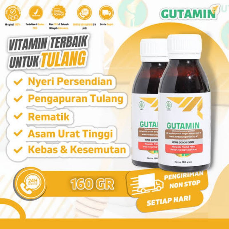 Jual Madu GUTAMIN Asli Obat Herbal Gout Osteoarthitis Nyeri Sendi ...