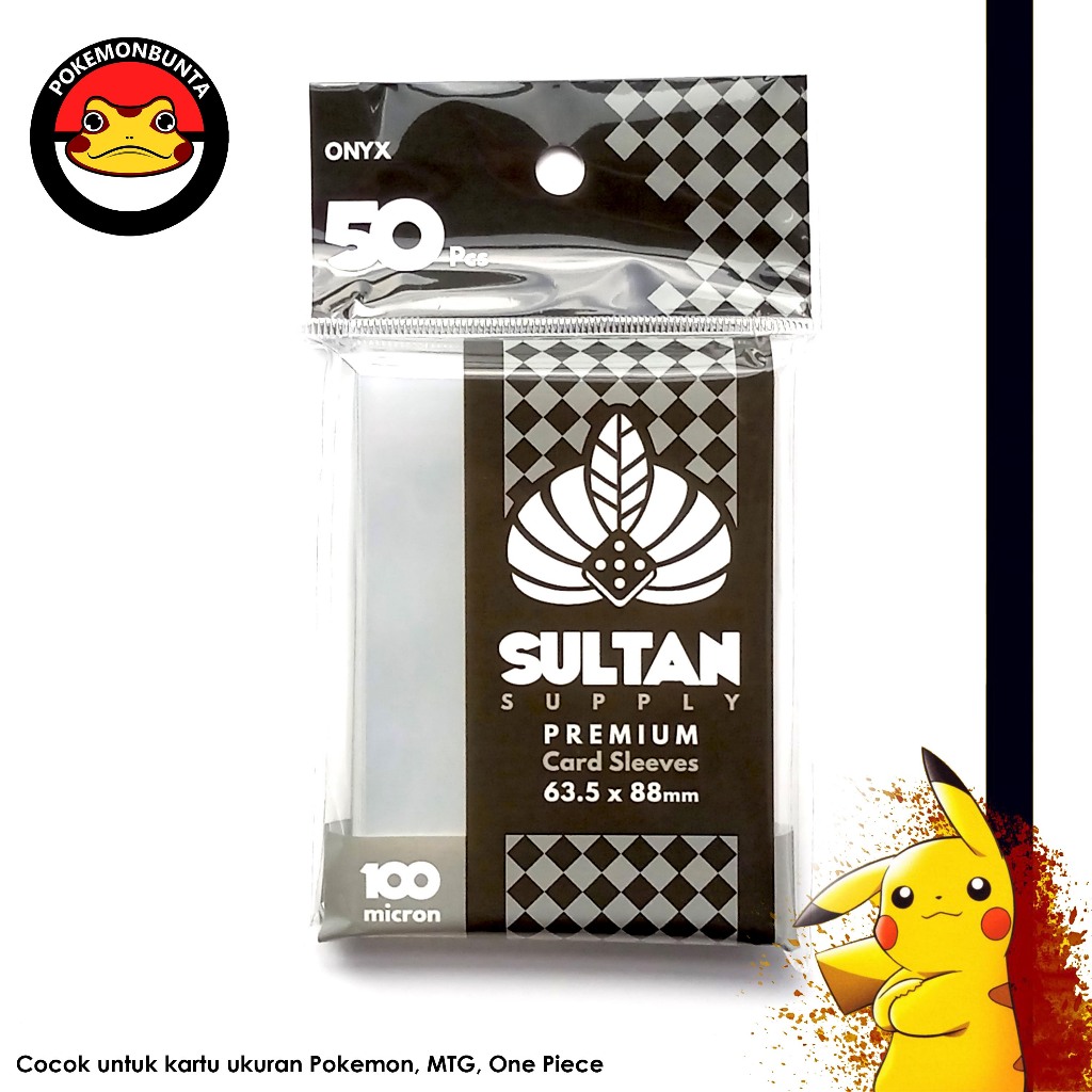 Jual SULTAN ONYX Premium Card Sleeves 100 Micron Kartu Pokemon TCG Card ...