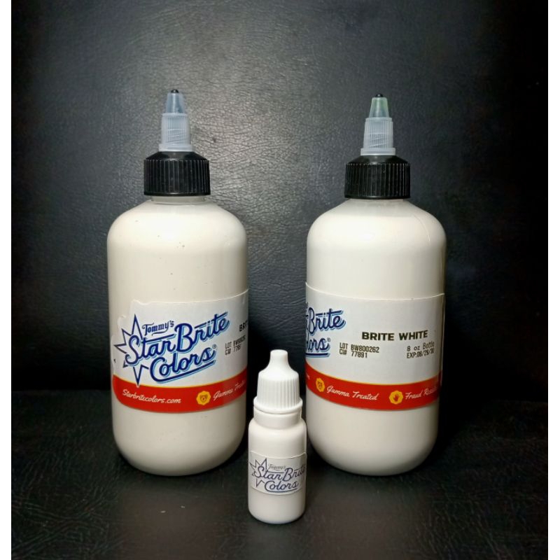 Jual Tinta Tato Strabrite colors. Brite White ,kemasan (Rebottle 10 ml ...