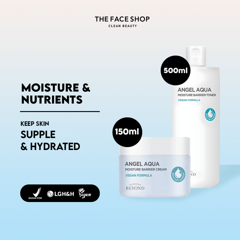 Jual THEFACESHOP [Passion & Beyond] Angel Aqua Moisture Barrier Toner & Cream | Shopee Indonesia