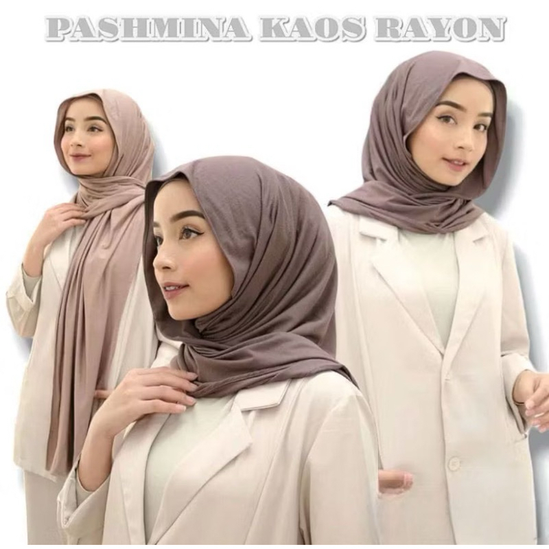 Jual Pashmina Mleyot Kaos Jersey Premium by Naisy Scarf | Shopee Indonesia