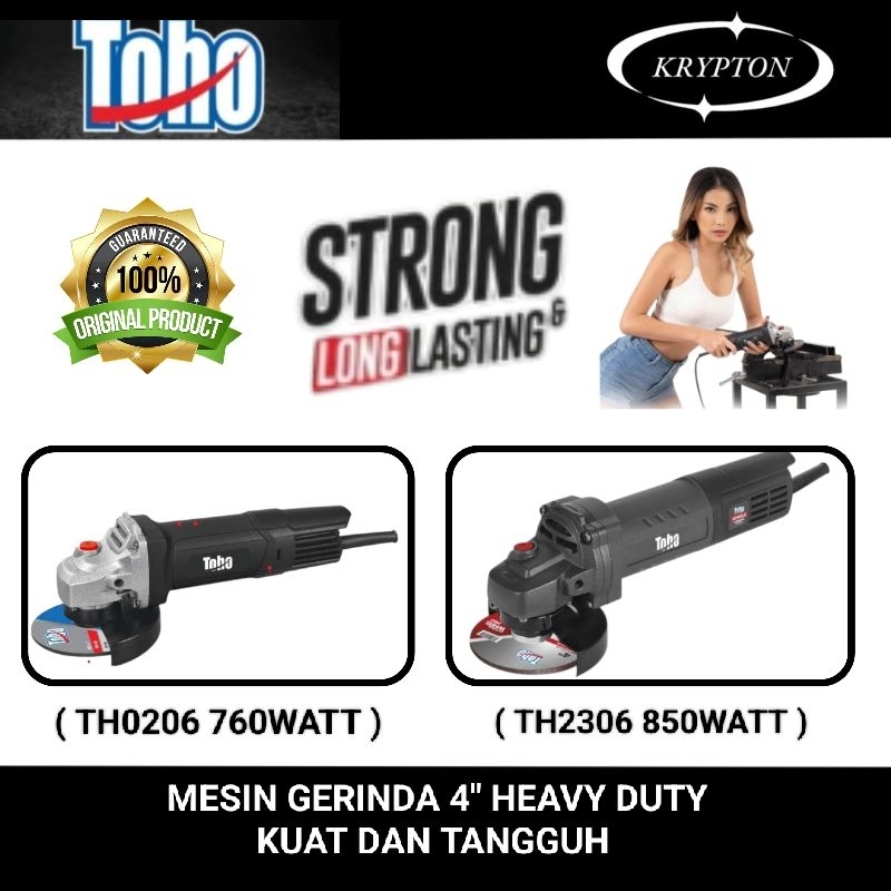 Jual TOHO Mesin gerinda 4" heavy duty jaminan asli original | Shopee ...