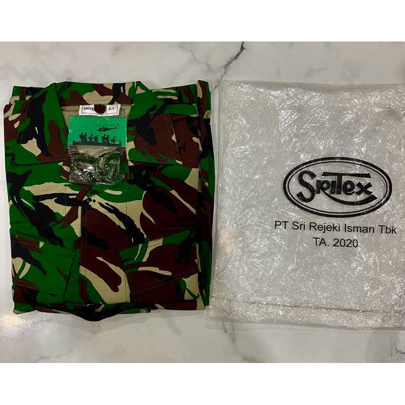 Jual BAJU PDL SRITEX dan 888 ASLI JATAH PEMBAGIAN TNI | Shopee Indonesia
