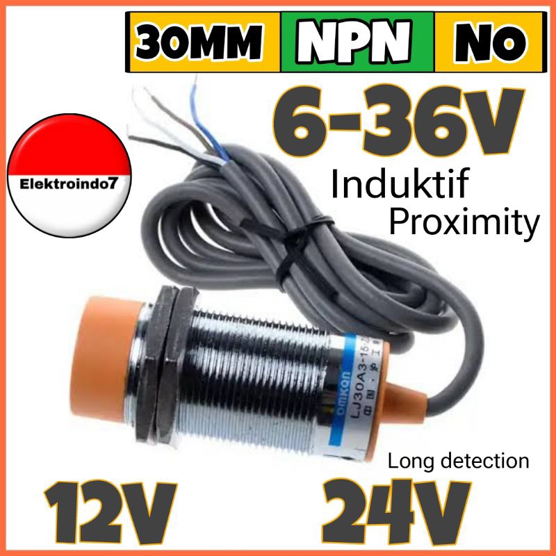 Jual LJ30A3 BX sensor proximity induktif NPN NO 12v 24v | Shopee Indonesia