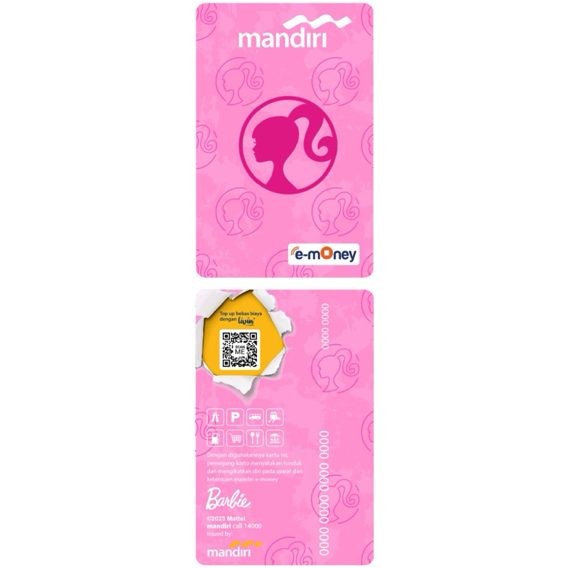 Jual emoney card mandiri barbie logo original | Shopee Indonesia