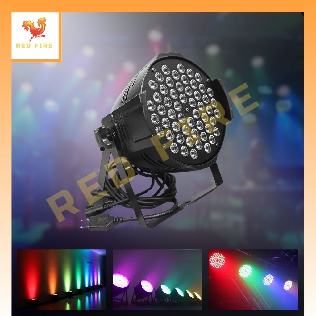 Jual REDFIRE lampu light led par 54 RGB 4 kabel Full color panggung ...
