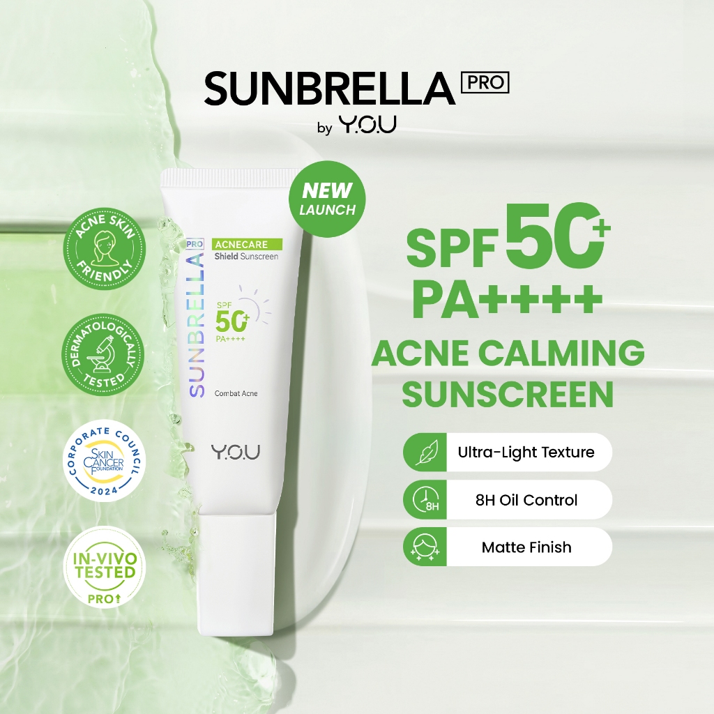 Jual YOU Sunbrella Pro Acnecare Shield Sunscreen SPF 50+ PA++++ Acne ...