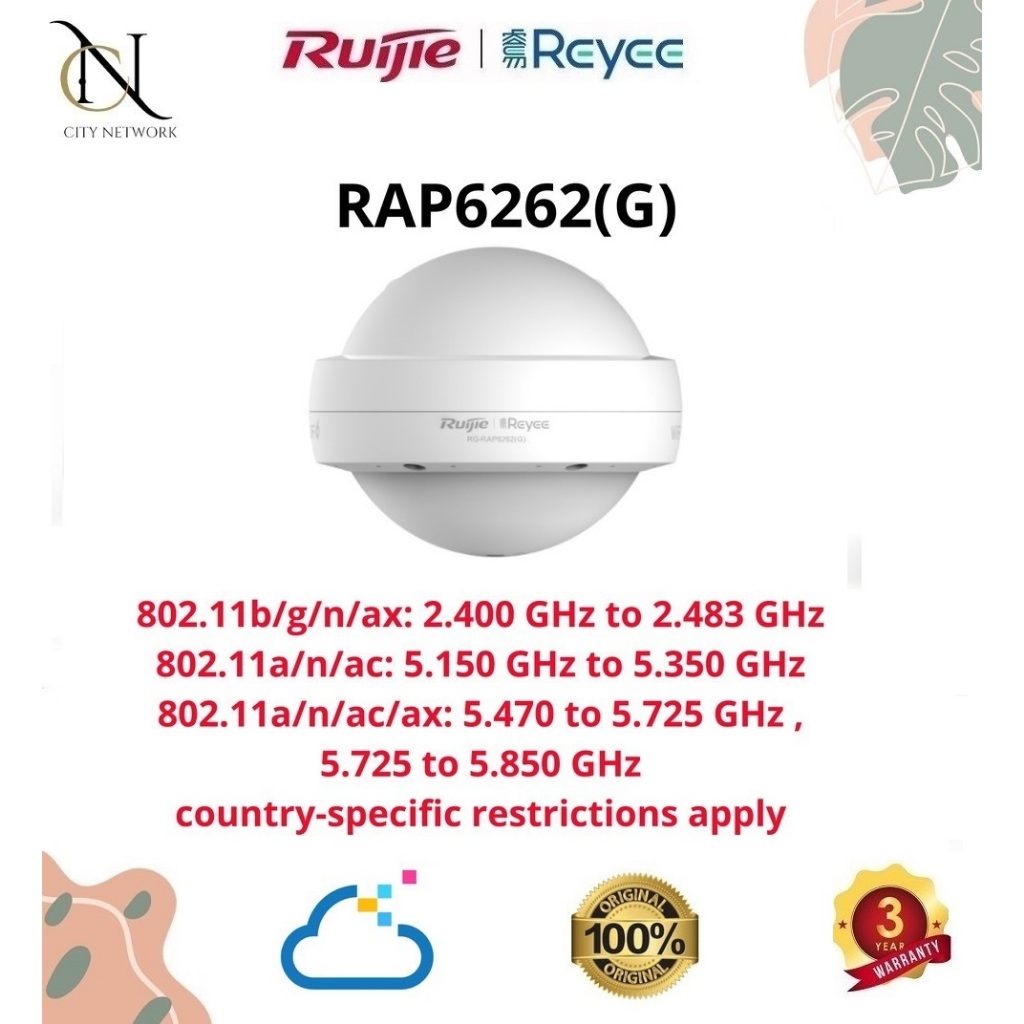 Jual Ruijie RAP6262G RG-RAP6262(G) Wi-Fi 6 Outdoor Access Point Rap6262 | Shopee Indonesia
