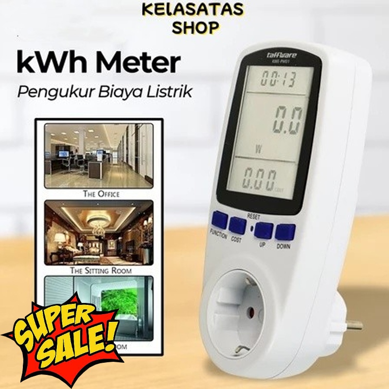 Jual 【KElASATAS】Wattmeter Stop contact energy meter Wattmeter Kilowatt ...