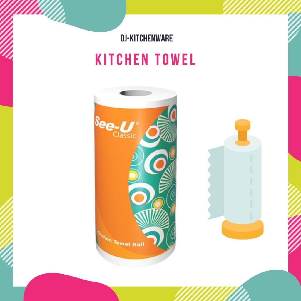 Jual Tisu Tissue SEE-U Kitchen Dapur Towel roll Classic 1ply 130 sheets ...