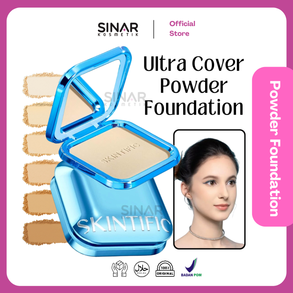 Jual SKINTIFIC - Skintific Ultra Cover Powder Foundation 9g | Two Way ...