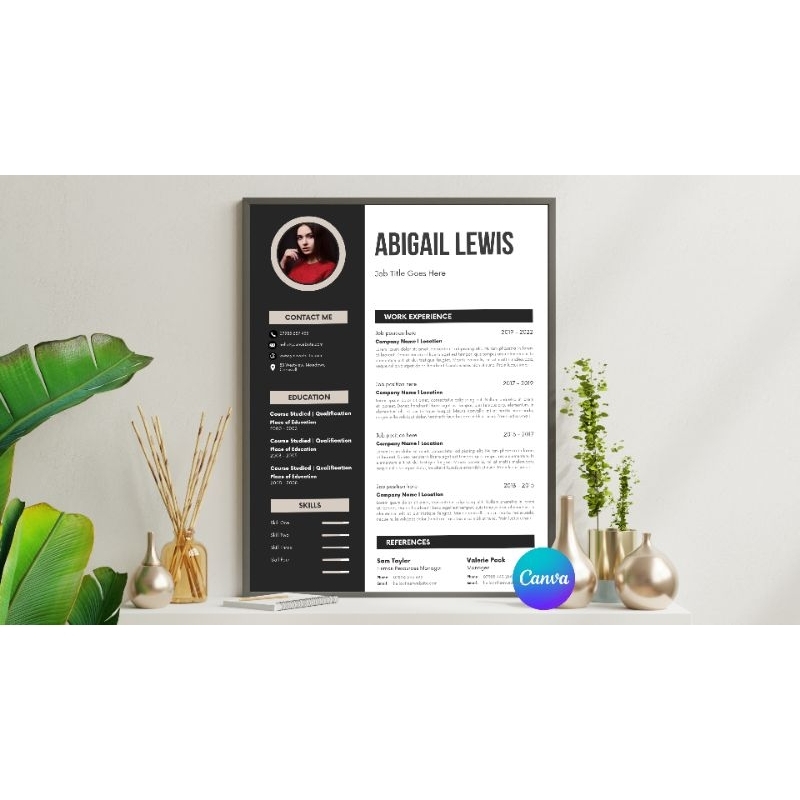 Jual CV Template Canva Abigal Lewis | Shopee Indonesia