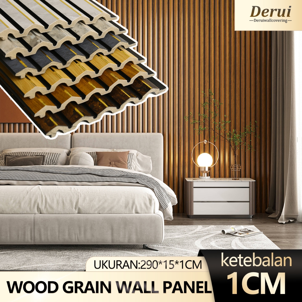 Jual Wood Grain Wall Panel: 15cm x 290cm x 1cm - Decorative PS Wall ...