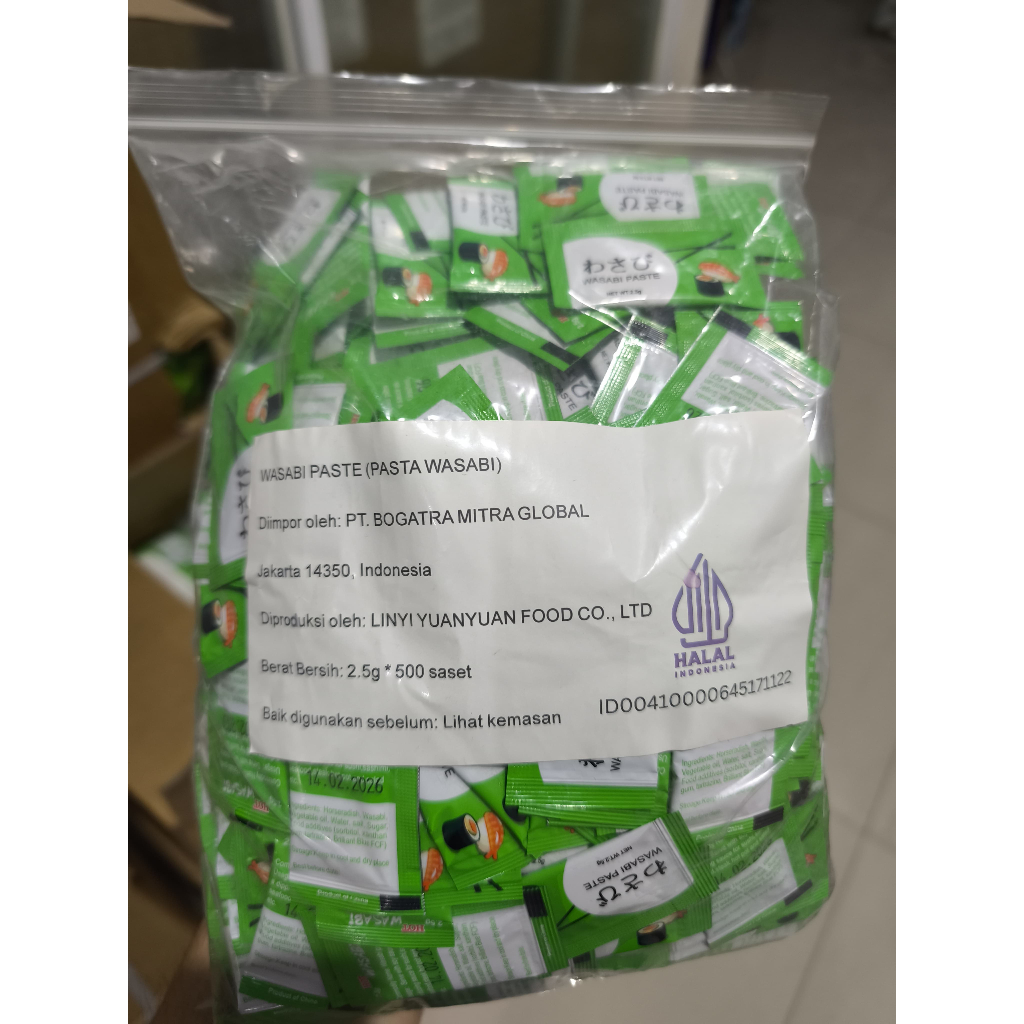 Jual WASABI PASTE PASTA WASABI 500 SACHET 2.5 GRAM PER PAK | Shopee ...