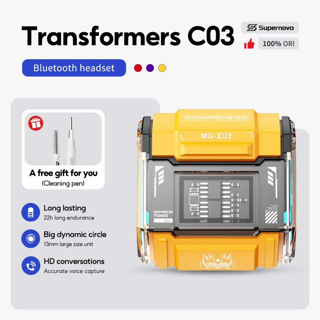 Jual Supernova x Transformers C03 True Wireless Bluetooth Headset ...