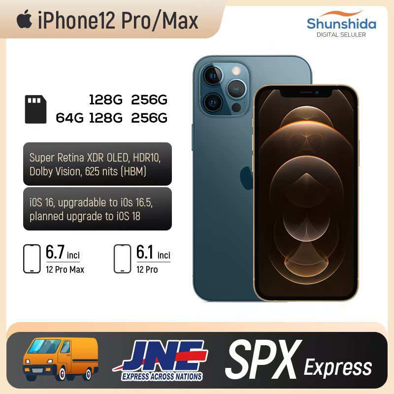 Jual BC iPHONE12promax 128GB/256GB Second BEKAS ORIGINAL100% MULUS NORMAL FULLSET Kondisi ...