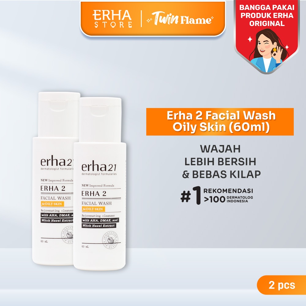 Jual ERHA Twin Flame ERHA 2 Facial Wash for Oily Skin 60 ml - Sabun ...