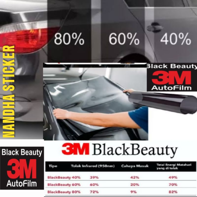 Jual KACA FILM MOBIL 3M BLACK BEAUTY PEREDAM PANAS HIGH QUALITY | Shopee Indonesia