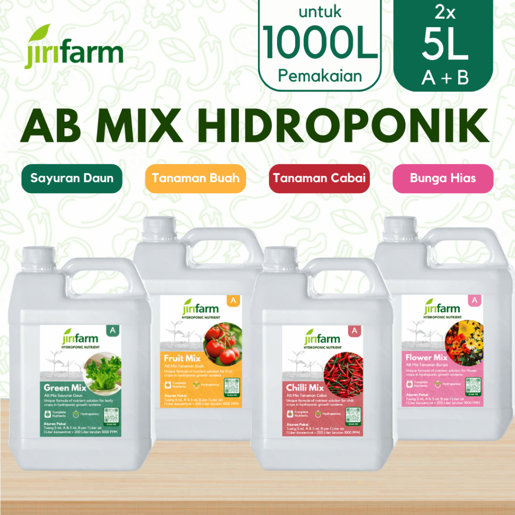 Jual JIRIFARM - AB Mix 5Liter Jerigen Konsentrat Pupuk Nutrisi ...