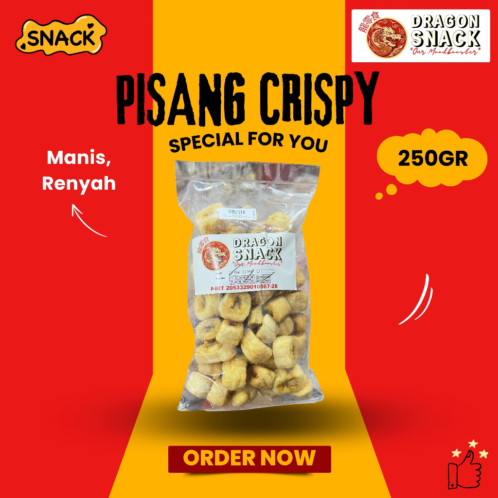 Jual SNACK PISANG CRISPY 250GR (DRAGON SNACK) | Shopee Indonesia