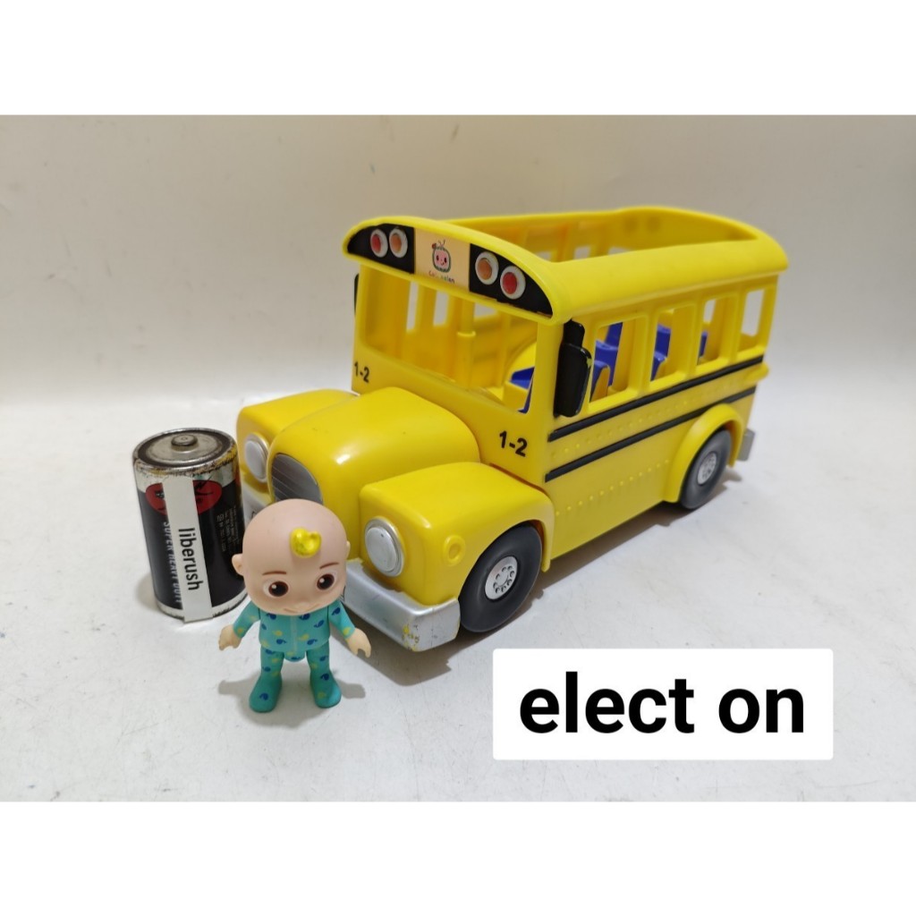 Jual Cocomelon musical yellow school bus playset vehicle figure with jj ...
