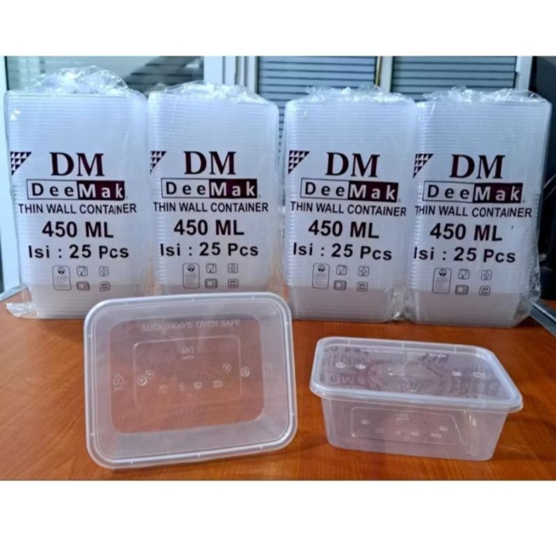 Jual Isi 25Pcs Thinwall Kotak 450Ml REC FOOD CONTAINER BOX Kotak ...