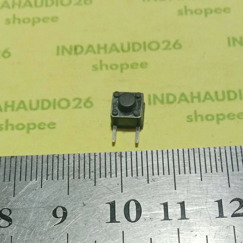 Jual tactile switch 2pin 6x6x5mm kaki samping tombol hitam tut push ...
