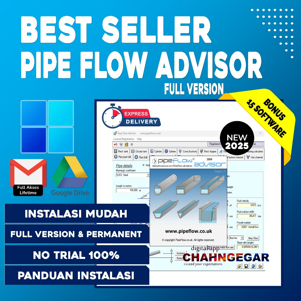 Jual PipeFlow Advisor 2025 Full Software Kalkulasi Aliran Air Pipa, Tangki & Gravitasi | Shopee ...