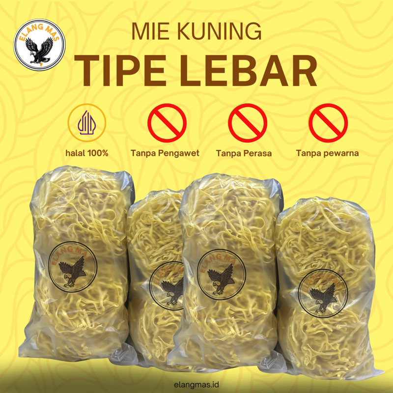 Jual mie kuning kering TIPE LEBAR merek ELANG MAS ecer & grosir ...