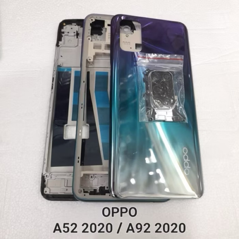 Jual Kesing Casing Housing Fullset OPPO A92 2020 | A52 Backdoor + Frame ...
