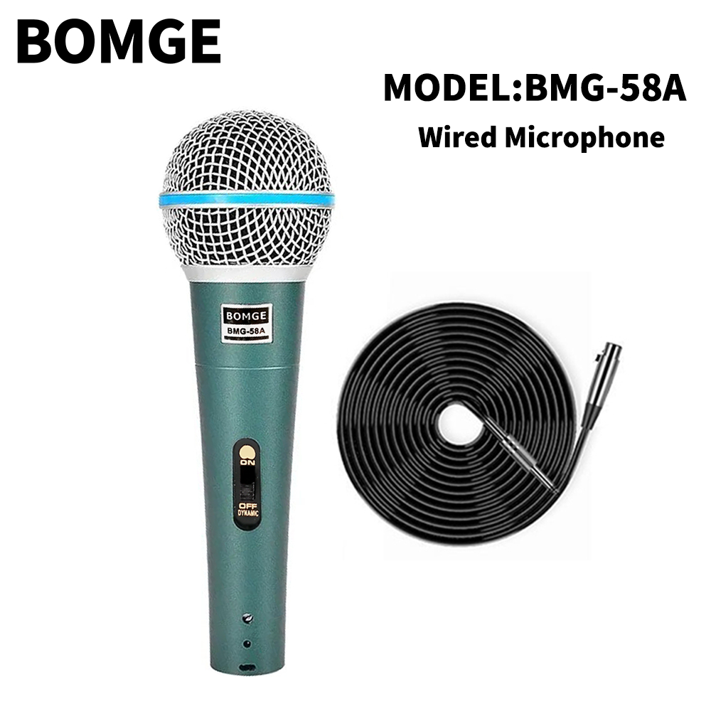 Jual Bomge BMG-58A Wired Microphone Instrumen Mikrofon Dinamis | Shopee ...