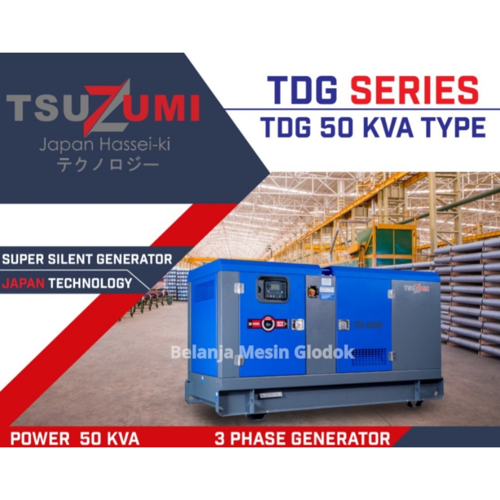 Jual Genset Silent 50 KVA 3 Phase TDG 50 KVA Diesel Tsuzumi Japan | Shopee Indonesia