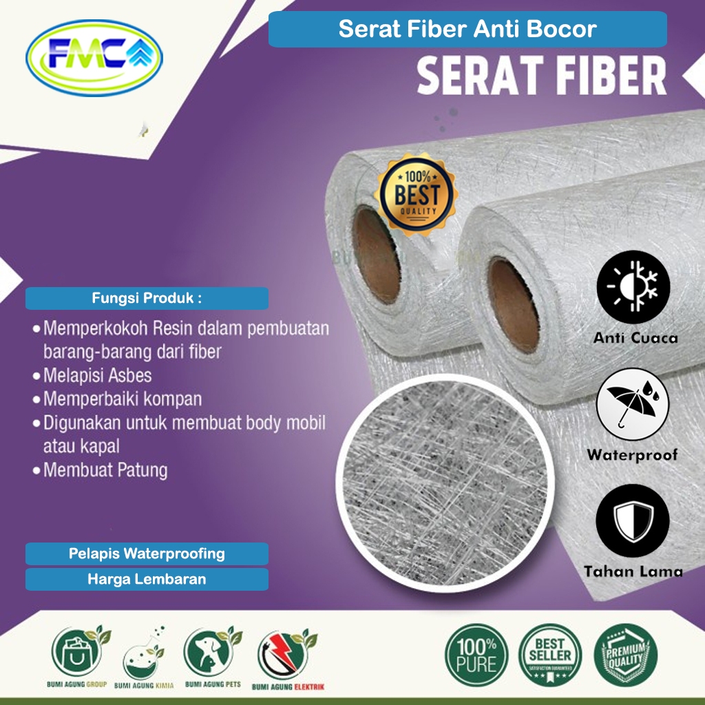 Jual Serat Fiber Waterproof Polyester Pelapis Anti Bocor Serat Fiber ...