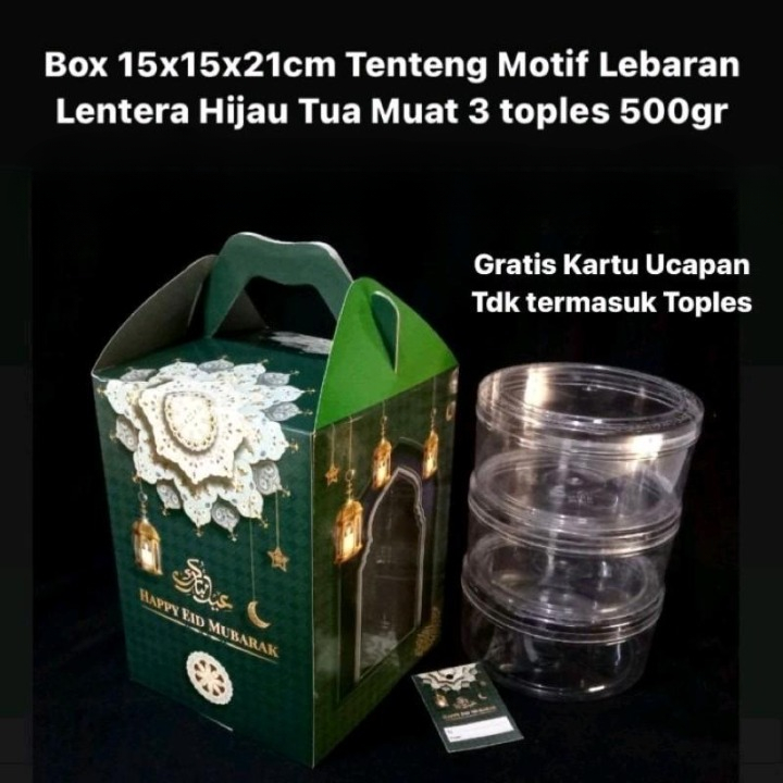 Jual Kardus Hampers Kukis Lebaran Box Tenteng Kue Kering Eid Mubarak ...