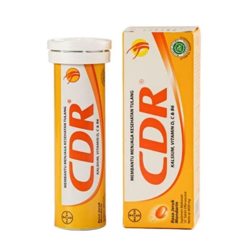 Jual Cdr tablet Effervescent 10 tablet suplemen kalsium rasa jeruk ...