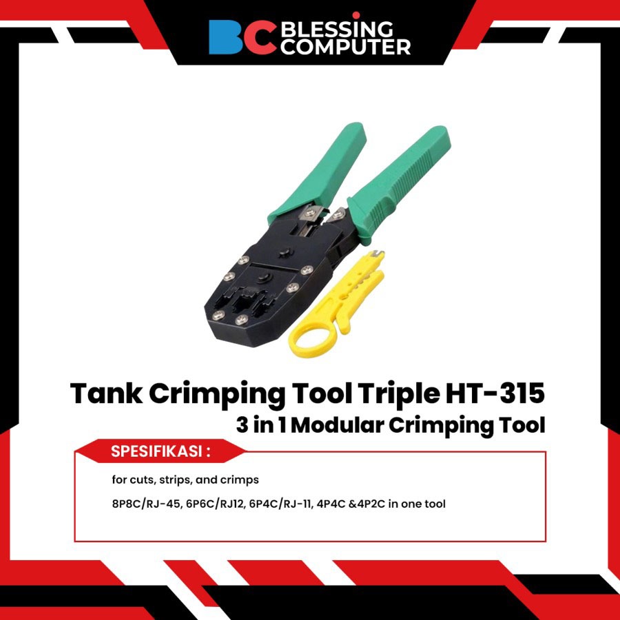 Jual Tank Crimping Tool Triple HT-315 3 in 1 Modular Crimping Tool ...