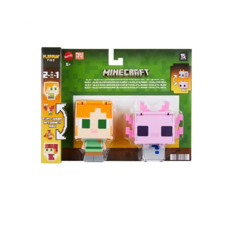 Jual Minecraft Alex in leather armor and Pink Axolotl original sale ...