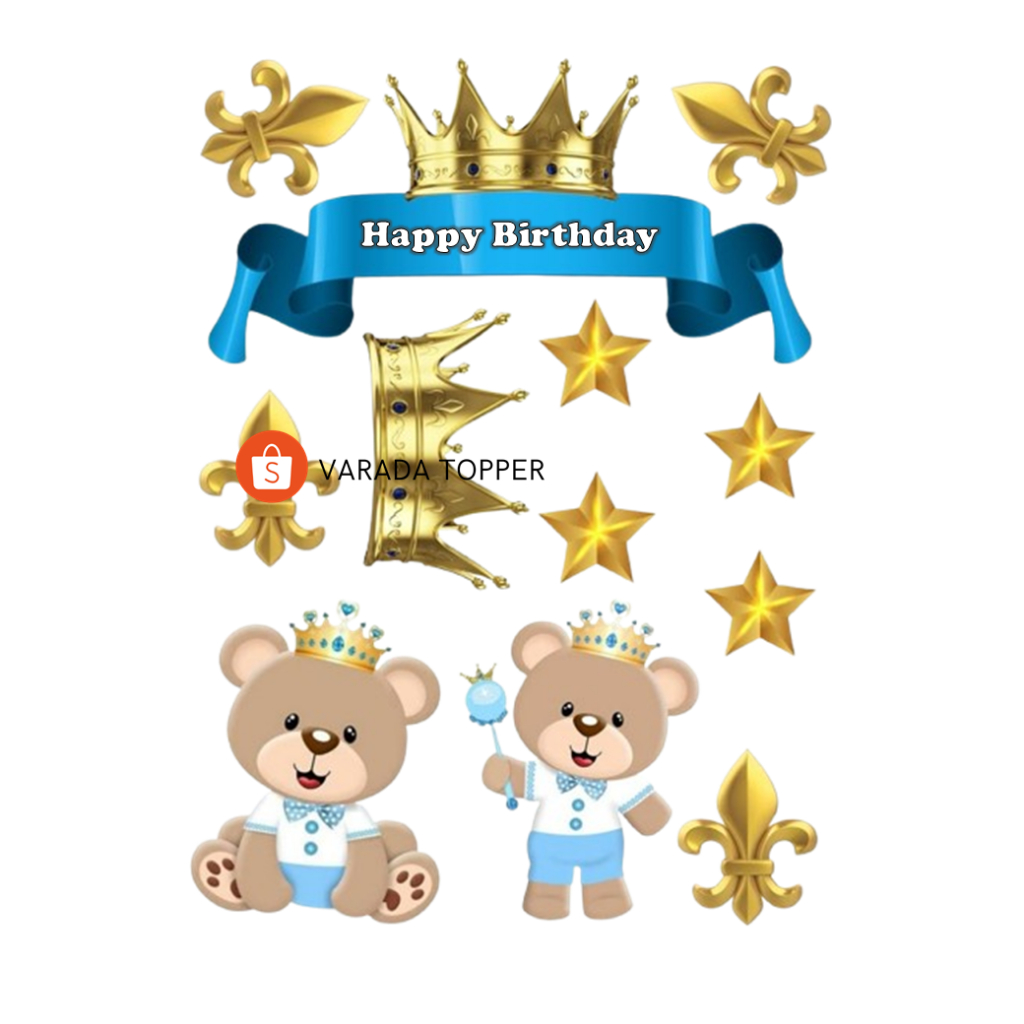 Jual TEDDY BEAR/Topper Birthday Beruang Lucu Free Custom Nama/Hiasan ...