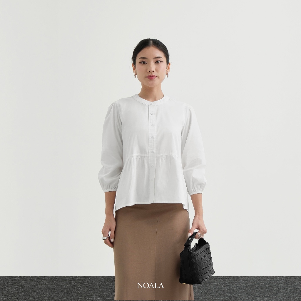 Jual NOALA - 3/4 Sleeve Blouse | Kemeja Wanita | Shopee Indonesia