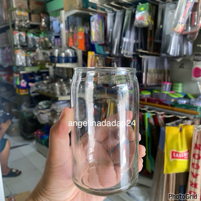 Jual Gelas Kaca Unik Model Kaleng ALE Citinova 470ml Model Kaleng ...