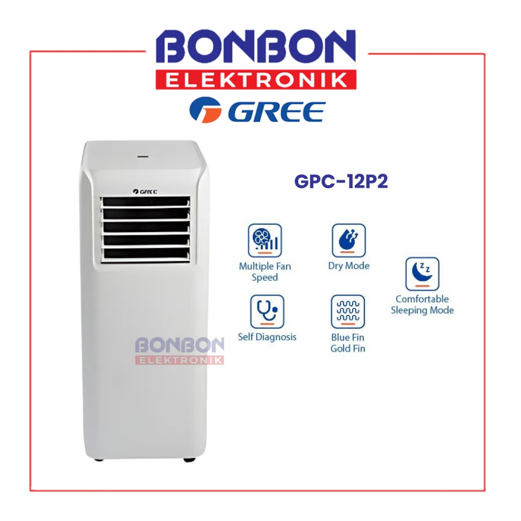 Jual GREE AC Portable 1.5 PK GPC-12P2 / GPC 12P2 1 1/2 PK Air Purifier ...
